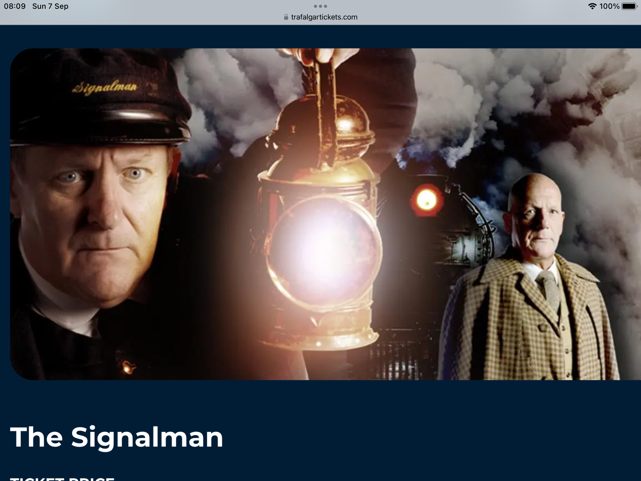 Members Notice – Bar Reception for The Signalman on Tuesday 9th ...